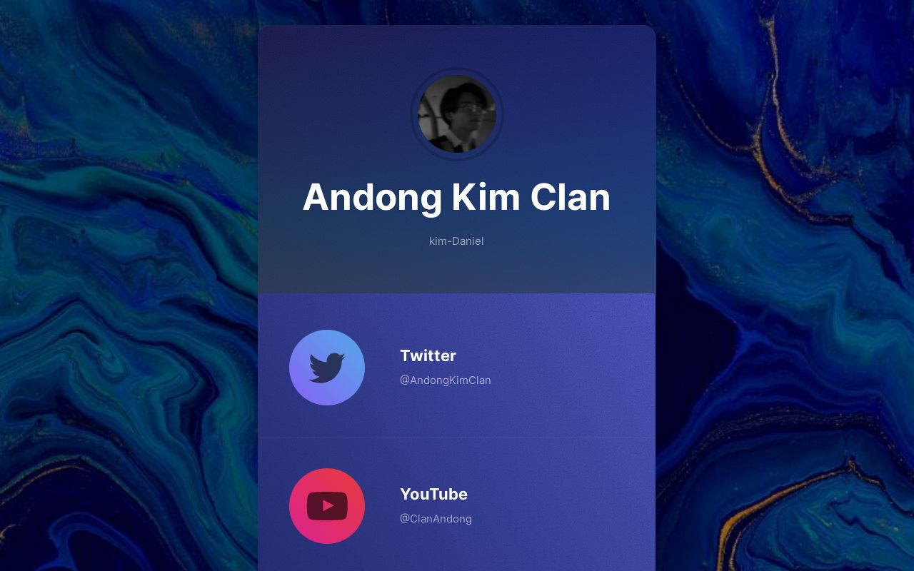 Andong Kim Clan card